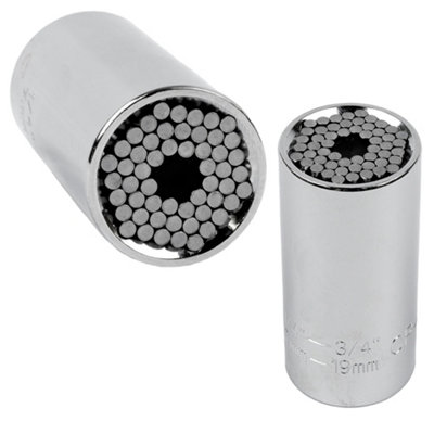 Hardys Universal Grip Socket Wrench Hand Ratchet Spanner Drill Adapter Tool 7mm 19mm