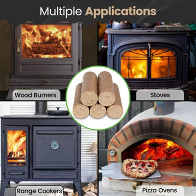 Hardys Wood Fuel Logs - High Heat Briquette Wood Logs, 100% Virgin Wood ...