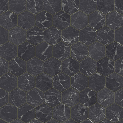 Harlem Iconic Carrara Nero Designer Vinyls Black Slip Resistant Vinyl ...