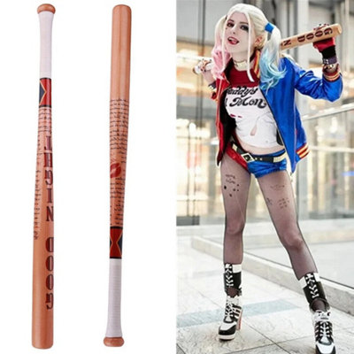 Harley Quinn Sui cide Squad Wooden Baseball Bat Halloween Cosplay ...