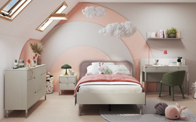 Harmony HR-09 Bed Frame in Cashmere & Truffle - EU Small Double 1200mm ...