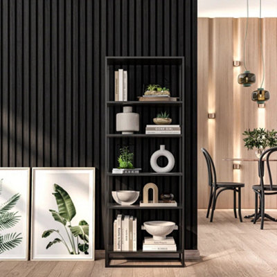 HarmonyWood Acoustic Slat Wall Panel (L)2400mm (W)600mm - Smoke Oak
