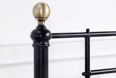 Harpenden Black Metal Small Double Bed Frame 4ft