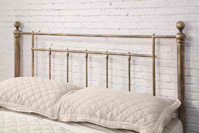 Harpenden Brushed Gold Metal Bed Frame Double 4ft6