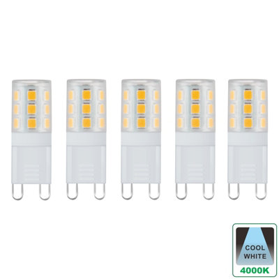 Harper Living 3 Watts G9 LED Bulb Clear Capsule Cool White Non-Dimmable ...