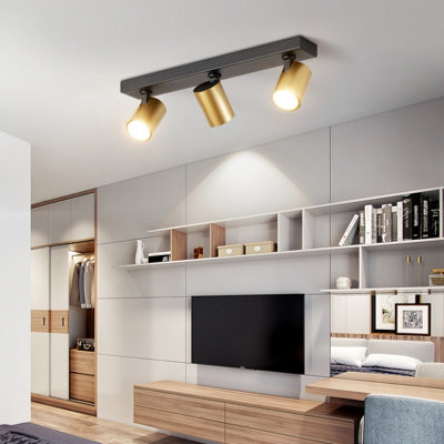 Track Lighting Kit Ceiling Spotlight 3-Lights s Flexibly Rotatable ...