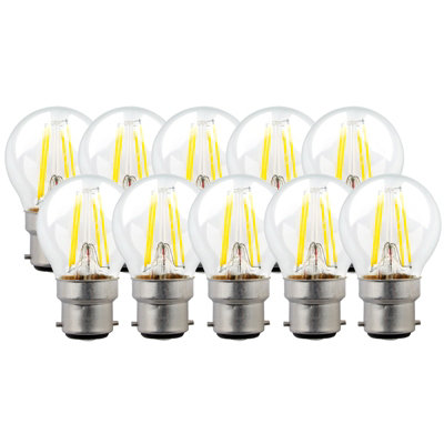 Harper Living 5 Watts B22 BC Bayonet LED Light Bulb Clear Golf Ball ...