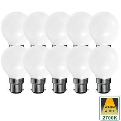 Harper Living 5 Watts B22 BC Bayonet LED Light Bulb Opal Golf Ball Warm ...