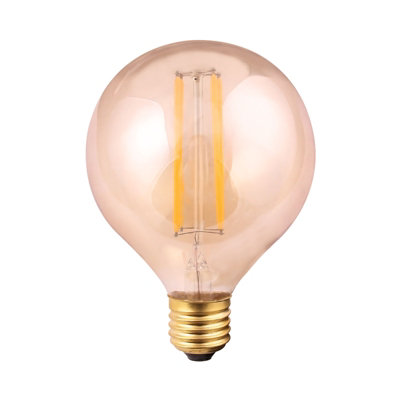 Harper Living 8 Watts G125 E27 LED Bulb Amber Globe Warm White Dimmable ...