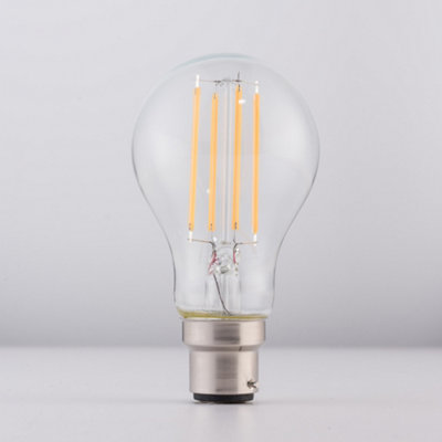 Harper Living 8 Watts GLS B22 BC Bayonet LED Light Bulb Clear Warm ...