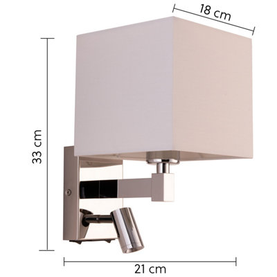 Harper Living Wall Light with Adjustable LED Reading Light with USB ...