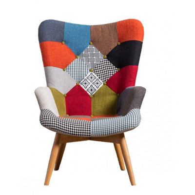 Harper Patchwork Armchair, Multicolour | DIY at B&Q