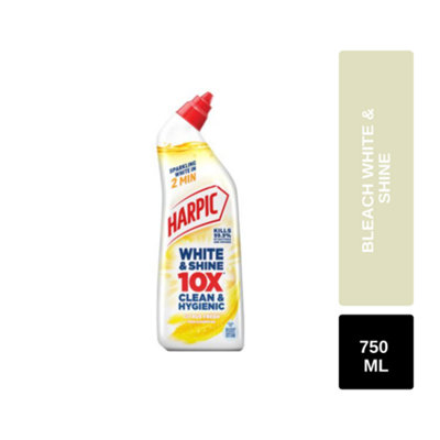 Harpic Bleach White & Shine Citrus Fresh Toilet Cleaner 750ml (Pack of 12)