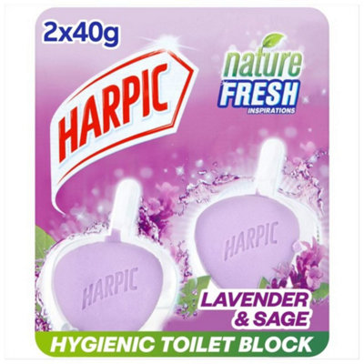 Harpic Hygienic Toilet Rim Block Twin pack Lavender 2 x 40g | DIY at B&Q