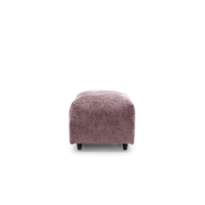 Harriet Crushed Chenille Footstool in Pink