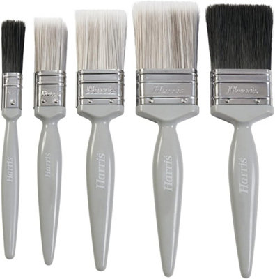 Harris Essentials Walls and Ceilings Emulsion & Gloss Paint Brush Pack of 5