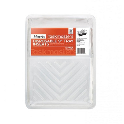 Harris Roller Tray Inserts (Pack Of 5) White (9in)