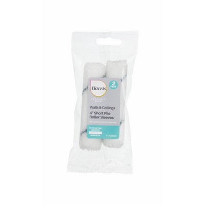 Harris Seriously Good Short Pile Paint Roller Sleeve (Pack of 2) White ...