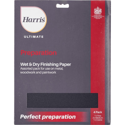 Harris Ultimate Preparation Wet & Dry Finishing Paper Assorted(Pack of 4)