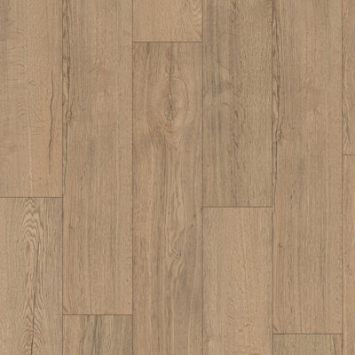 Harro Lodge Oak Brown Wood Effect Click Laminate Flooring - Plank (8mm ...