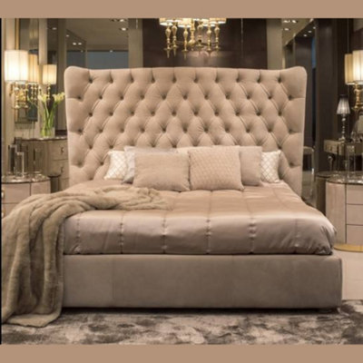 Harrod Curved Wing Bed Supper King Size 6FT Elegant Curved Design and ...