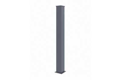 Harrogate Aluminium Gate Hinge Post 2400mm High x 100mmx100mm GREY