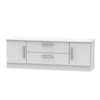 Harrow 2 Door 2 Drawer Superwide TV Unit in Grey Matt (Ready Assembled)