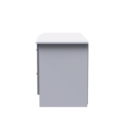 Harrow 4 Drawer Bed Box in Grey Gloss (Ready Assembled)