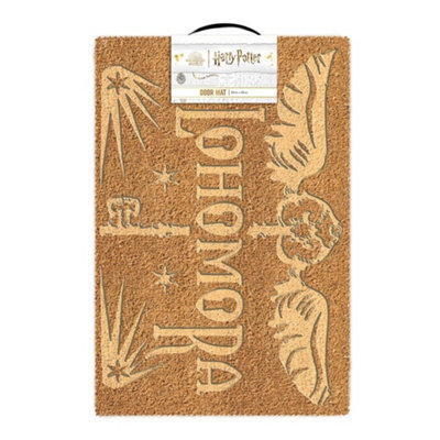 Harry Potter Alohomora Embossed Door Mat Natural (40cm x 60cm x 1.5cm ...
