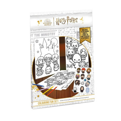 Harry Potter Chibi Colouring Set Multicoloured (21.5cm x 30cm x 0.04cm)