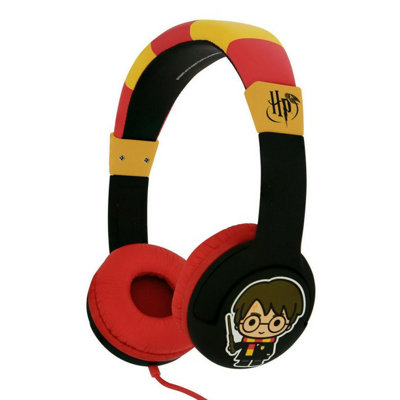 Harry Potter Childrens/Kids Chibi On-Ear Headphones Red/Yellow/Black ...