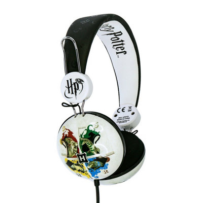 Harry Potter Childrens/Kids Hogwarts Crest On-Ear Headphones Black ...