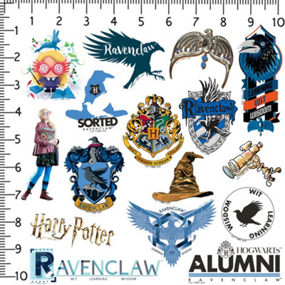 Harry Potter Deluxe Ravenclaw Stickers (Pack of 50) Multicoloured (One ...
