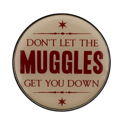 Harry Potter Do Not Let The Muggles Get You Down Badge Pink (One Size)