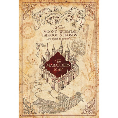 Harry Potter Marauder's Map 61 x 91.5cm Maxi Poster | DIY at B&Q