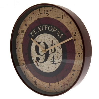 Harry Potter Platform 9 3/4 Wall Clock Cream/Brown (One Size)