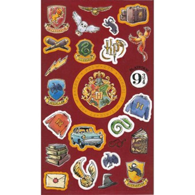 Harry Potter Reusable Hogwarts Stickers (Pack of 25) Multicoloured (One ...