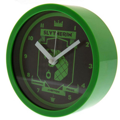 Harry Potter Slytherin Analogue Desk Clock Green/Black (One Size)