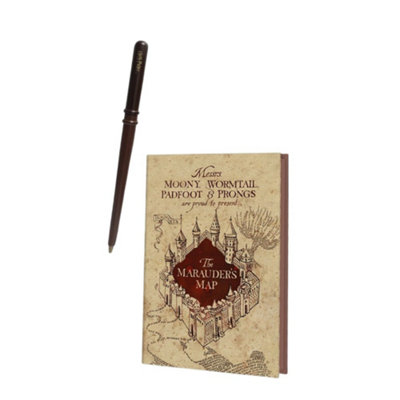 Harry Potter Wand A5 Notebook & Pen Set Brown (One Size)