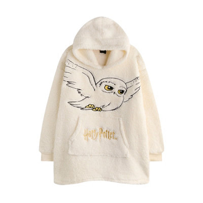Harry Potter Womens/Ladies Hedwig Blanket Hoodie Beige (One Size)