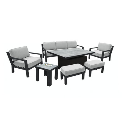 Hartman Apollo Adjustable Lounge Set in Carbon/Pewter