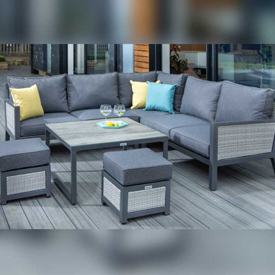 Hartman Nouveau Square Corner Sofa Set in Xerix/Slate | DIY at B&Q
