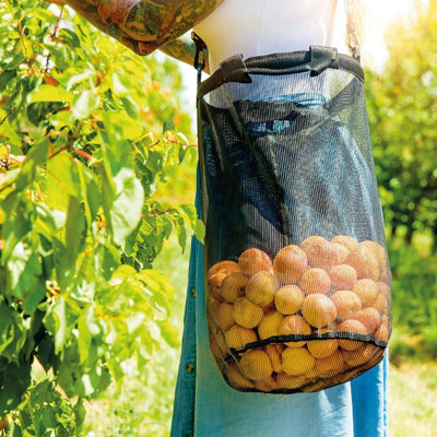 Harvest Bag - Lightweight Soft Mesh Netting Bag with Handles & Shoulder ...