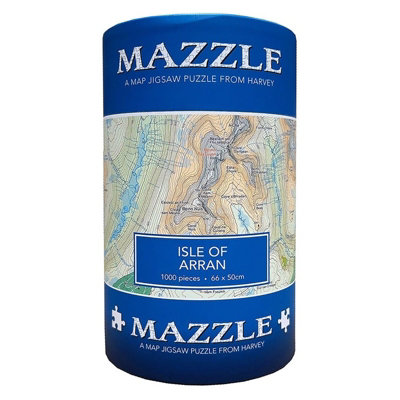Harvey Isle of Arran Mazzle Map Jigsaw Puzzle 1000pcs