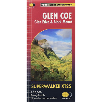Harvey Maps Superwalker XT Map - Glen Coe Scotland