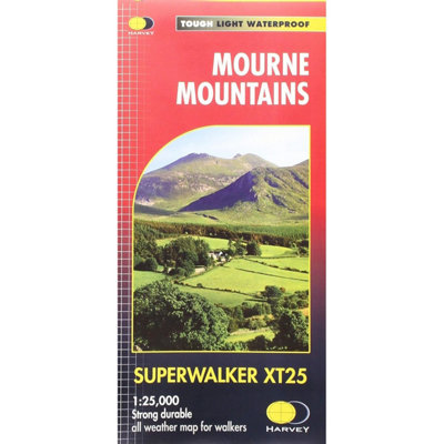 Harvey Maps Superwalker XT Map - Mourne Mountains Northern Ireland