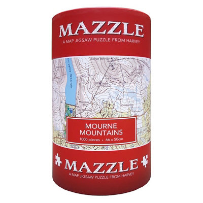 Harvey Mourne Mountains Mazzle Map Jigsaw Puzzle 1000pcs
