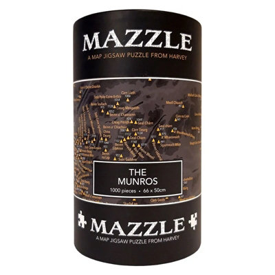 Harvey The Munros Scotland Mazzle Map Jigsaw Puzzle 1000pcs