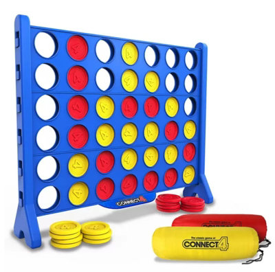 HASBRO GIANT CONNECT 4 GAME JUMBO OUTDOOR YARD GAME FOR KIDS & ADULTS ...