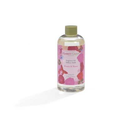 Hassett Green London - Hearts & Roses - Fragrance Oil Reed Diffuser Refill - Larger Size 250ml ...